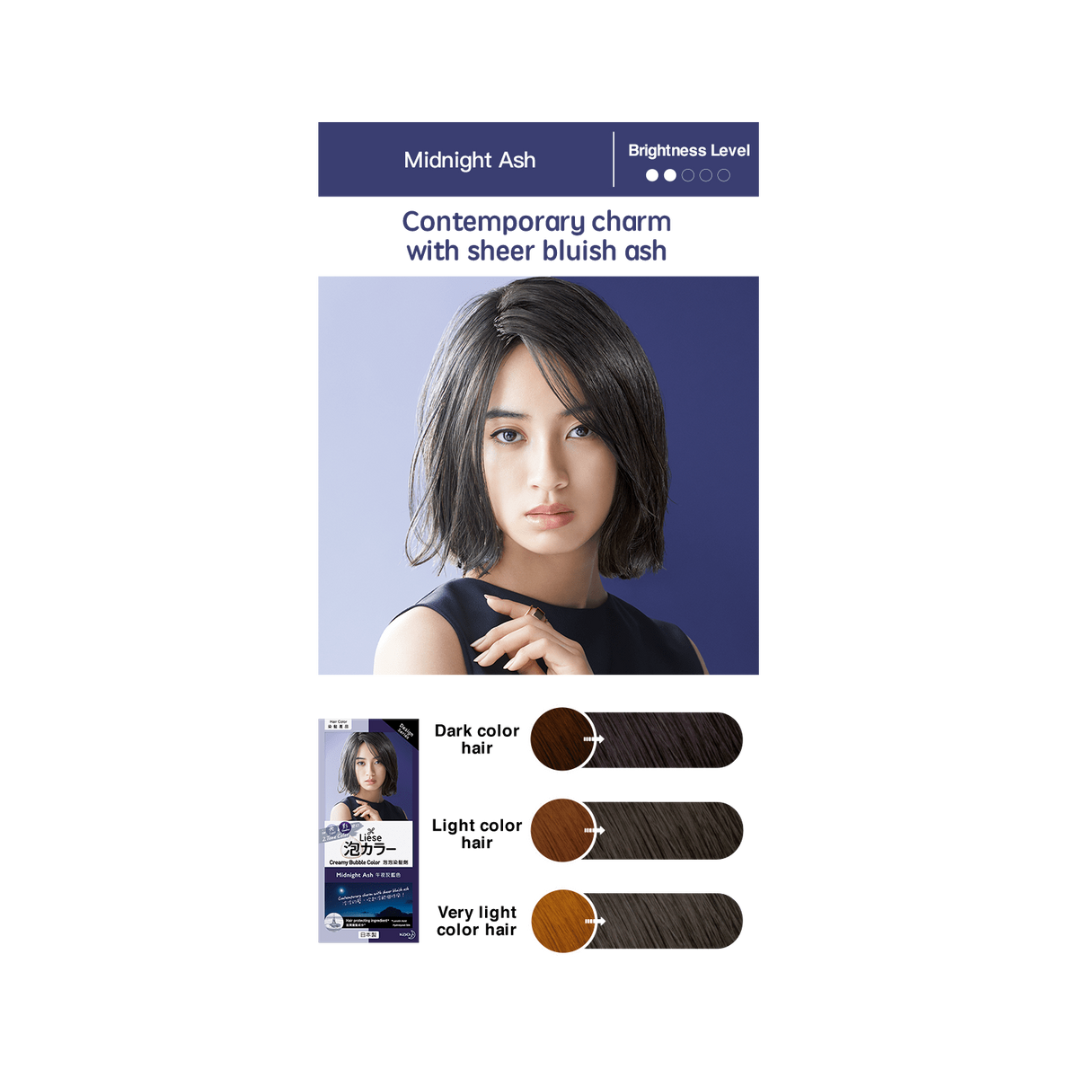 Kao Hair Color Midnight Ash